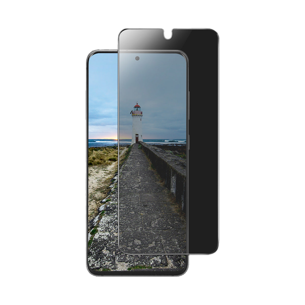 ANANK Curved Clear Privacy Tempered Glass Fingerprint Compatible Full ...